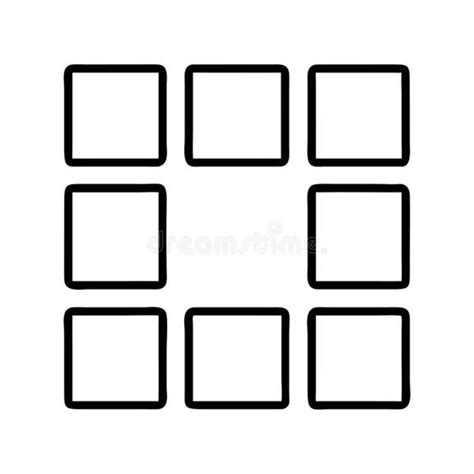 Empty Rectangular Frames Grid Layout Placeholder Template Vector Design