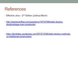 Java Static Factory Methods PPT