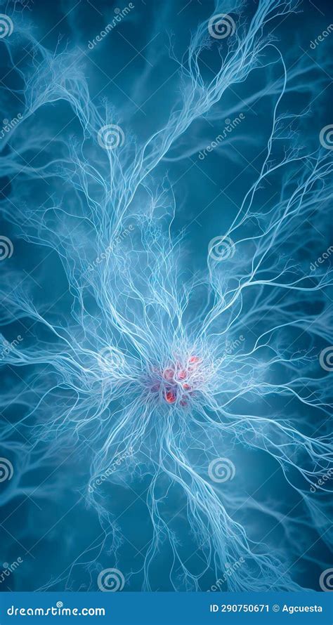 Visualization Of Neurons Under An Electron Microscope A Cluster Of