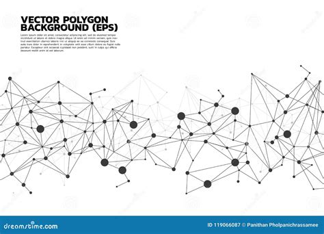 Network Connecting Dot Polygon Background Concept Of Network Business Connecting Molecule