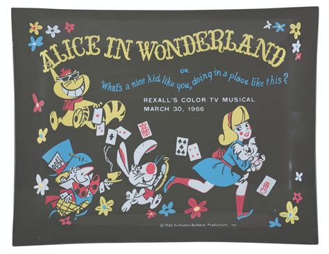 A Hanna Barbera Alice In Wonderland Glass Platter Van Eaton Galleries