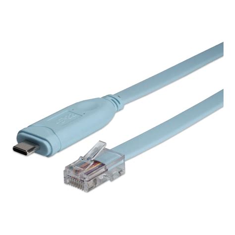 Qvs 6ft Usb C To Rj45 Cisco Rs232 Serial Rollover Cable