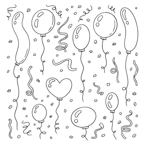 Premium Vector Hand Drawn Confetti Drawing Illustration