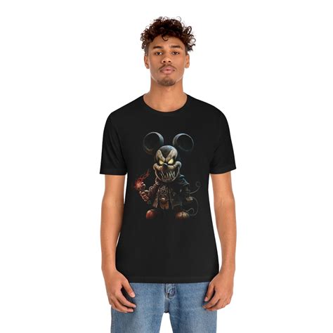 Goth Mickey Skull Mouse Skull Lover Disney Lover Unisex Jersey Short Sleeve Tee Etsy