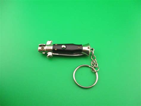 Anchor Inox 10cm Italian Keychain Picklock Stiletto Black Mini Automat