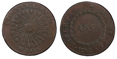 1783 C Nova 1 2p Crosby 3 C Blunt Rays Bn Regular Strike Post 1776
