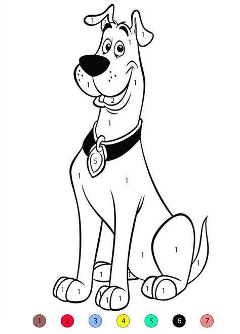 Scooby Doo Laugh Color By Number Download Print Now
