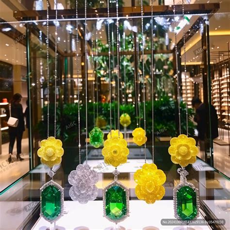 Ai创作图金店橱窗花 珠宝道具最新橱窗 珠宝店小景dp点 装饰橱窗陈列珠宝 珠宝首饰店橱窗展示 珠宝店橱窗展示 珠宝店橱窗包装 玉器珠宝橱窗