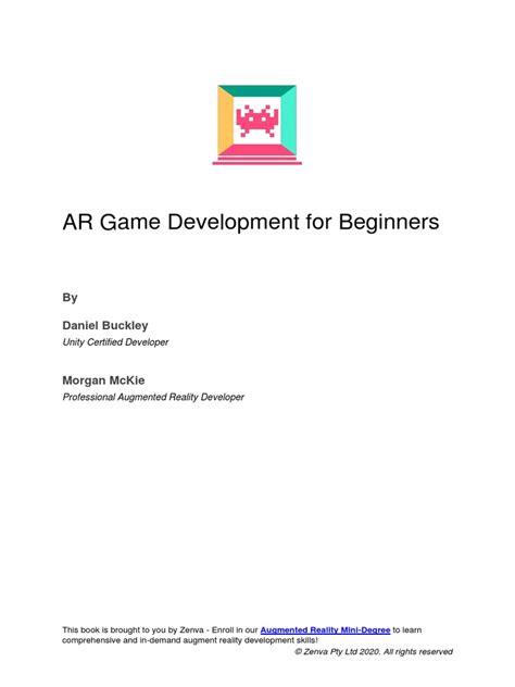 Ar Game Development For Beginners Pdf Unity Game Engine Augmented Reality