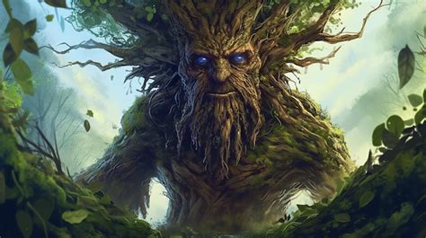 Premium Ai Image A Treant Defending Its Forest Home From Intruders
