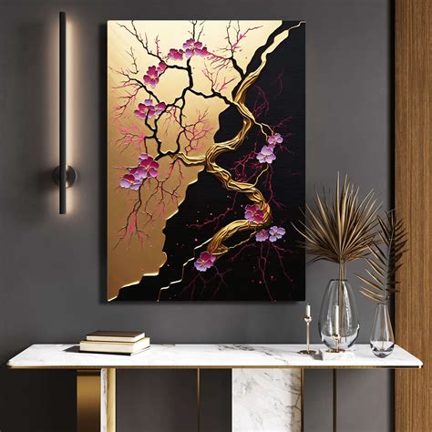 Tableau Cerisier Japonais Abstrait Tableaudecomoderne®