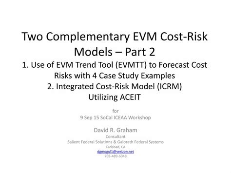 Pdf Two Complementary Evm Cost Risk Models Part 2 · Two Complementary