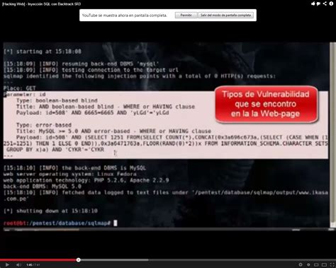 Hacking Web Inyección Sql Con Backtrack ~ Secretos De La Red