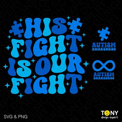 His Fight Is Our Fight Svg Png Autism Awareness Svg Front Pocket