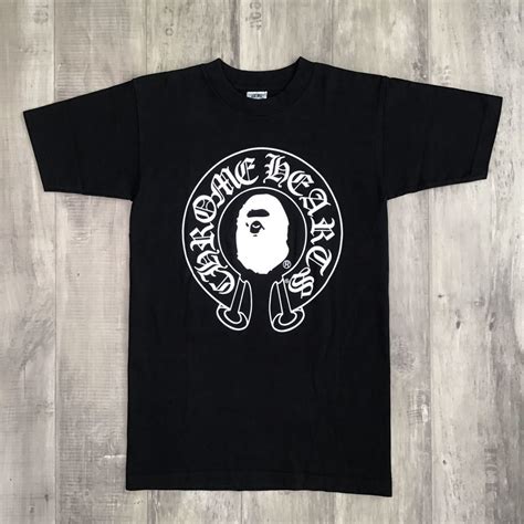 Bape × Chrome Hearts Bape × Chrome Hearts Ape Head T Shirt Black Grailed