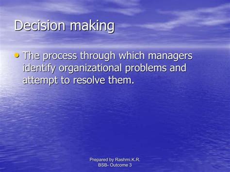 Problem Solving And Decision Makingppt Education