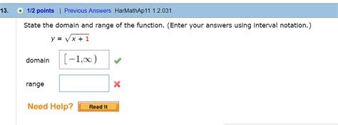 Solved State The Domain And Range Of The Function Enter