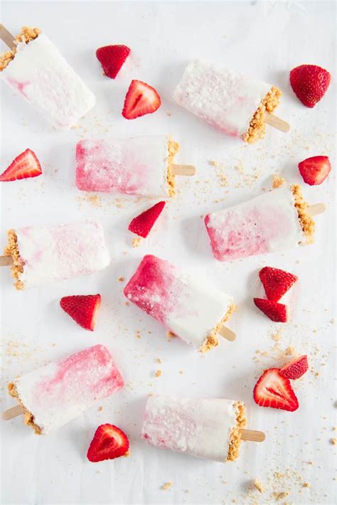 Strawberry Swirl Cheesecake Popsicle Recipe An Expression Of Food