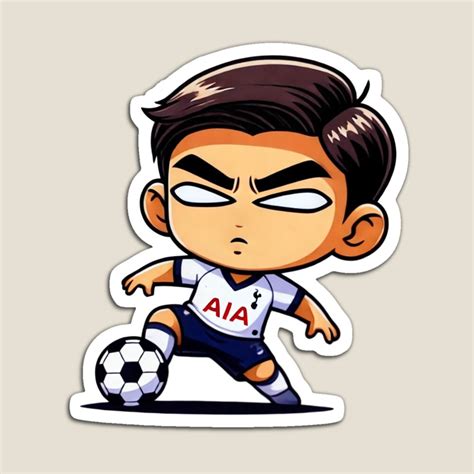 Kira Chibi Son Heung Min Soccer Player Cartoon Art Sticker Hot Trending Vinyl Stickers