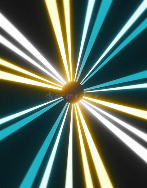 Abstract Light Trails Dynamic Gold Teal Energy Beams Stock Illustration Illustration Of