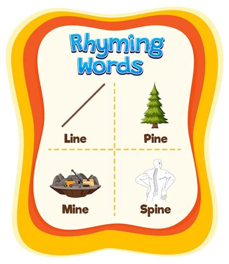 Premium Vector Rhyming Words Illustration