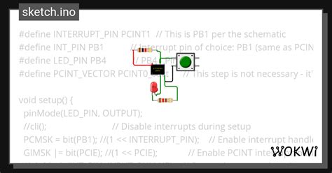 ATtiny PCINT Interrupts Wokwi ESP STM Arduino Simulator