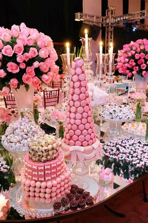 Xv Años En Rosa Dessert Bar Wedding Wedding Desserts Wedding