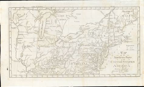Map Of The Northern Parts Of The United States Of America
