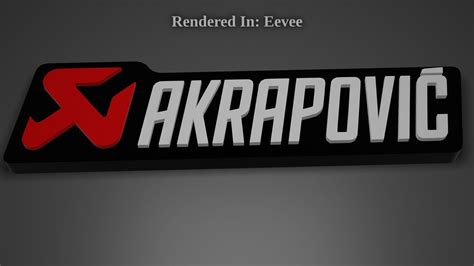 3d Model Akrapovic Logo With Own Background Vr Ar Low Poly Cgtrader