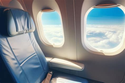 Economy Class Airplane Window Airplane Interior With Relaxing Window