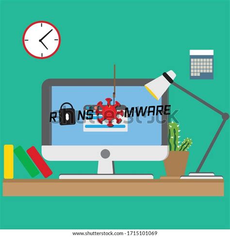ransomware malicious software that blocks access stock vector royalty