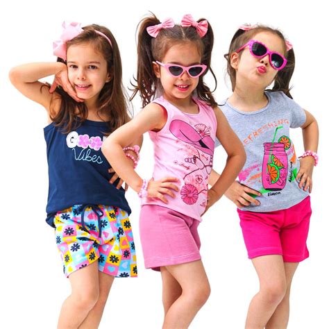 Roupa Infantil Menina Kit 6 Peças Verão 1 Ao 16 Conjunto Feminino
