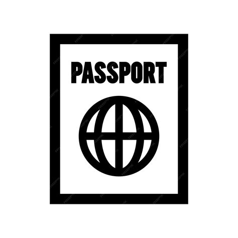 Logotipo Do ícone Do Vetor De Passaporte Isolado Ilustração Vetor Premium