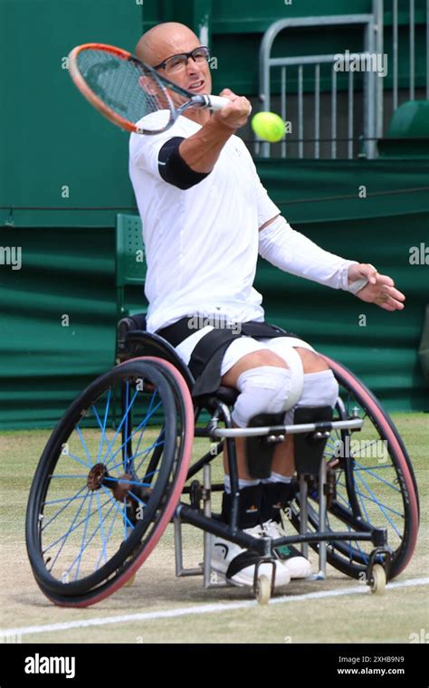 Guy Sasson Of Israel In The Mens Wheelchair Singles Wimbledon 2024