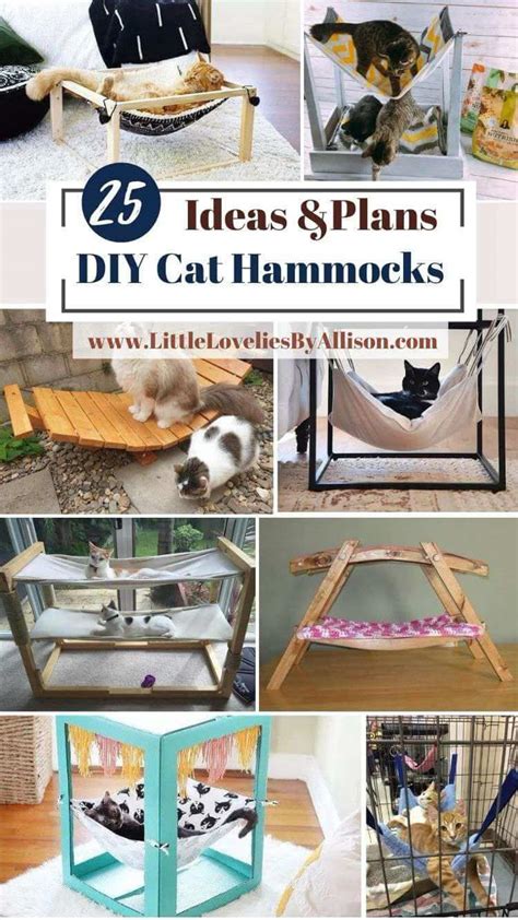 DIY Cat Hammocks How To Make A Cat Bed Hammock Hamaca De Gato Juguetes Para Gatos Gatos