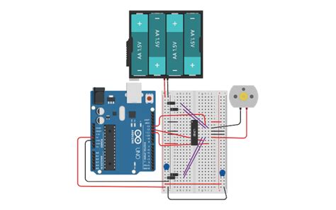 Circuit Design Directional Dc Motor Tinkercad
