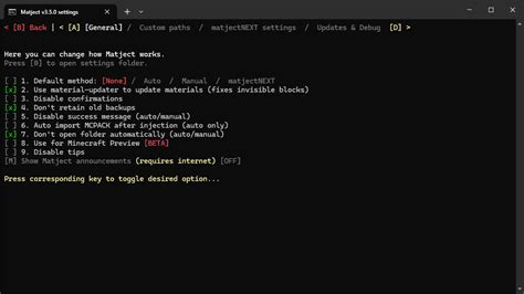 Matject Settings Explained Matject Documentation
