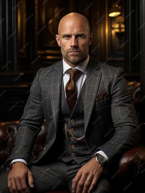 Premium Photo Portrait Of A Gentleman Stylish Serious Man Elegant