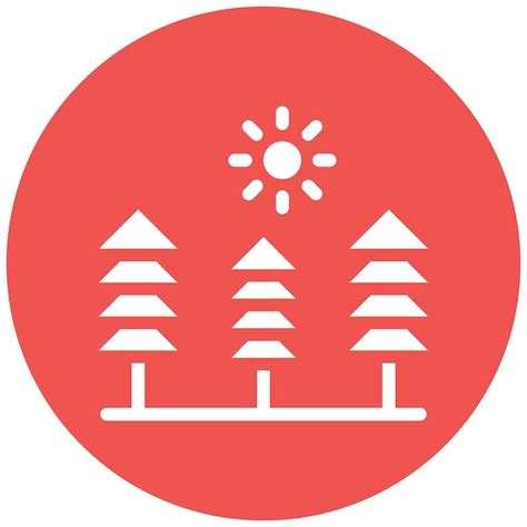 숲 터 일러스트레이션 프리미엄 벡터