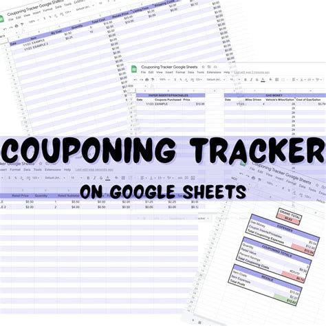 Coupon Spreadsheet Etsy