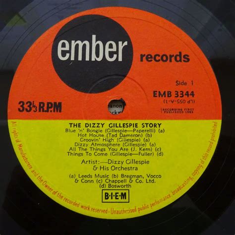14020406 Uk盤 フリップバック コーティング Dizzy Gillespie And His Orchestra The Dizzy Gillespie Story ジャズ一般
