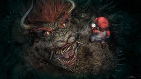Bowser Vs Mario Realistic