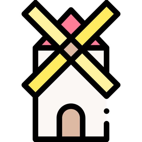 Mill Detailed Rounded Lineal Color Icon