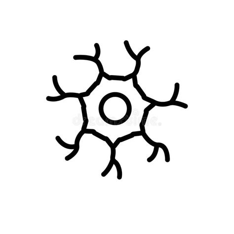 Neuron Nerve Line Icon Simple Outline Style Brain Neuro Cell Health Concept Vector