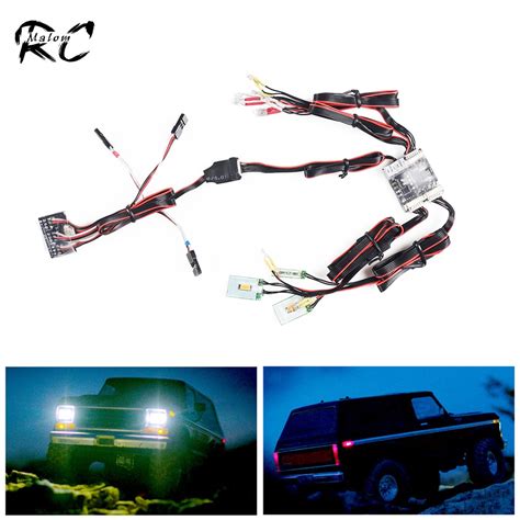 1 세트 전면 후면 Led 헤드 라이트 턴 신호 사이드 라이트 키트 110 Rc 크롤러 자동차 Trx 4 1979 브론코 바디