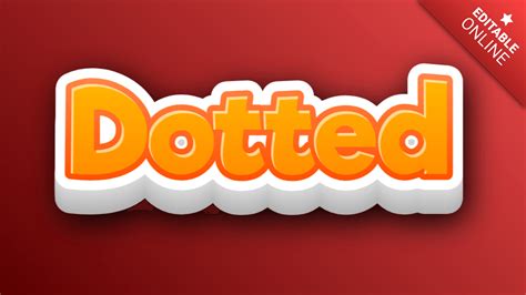 Dotted Orange 3d Text Effect Generator