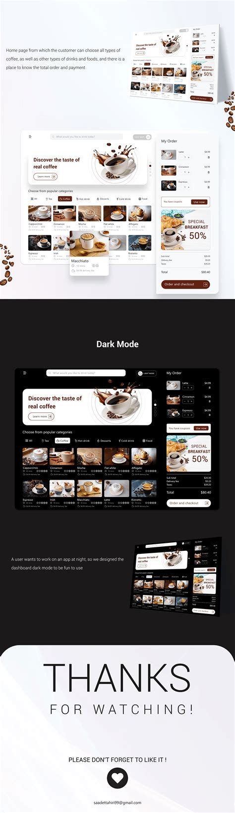 Coffee Delivery Dashboard UI UX Design On Behance