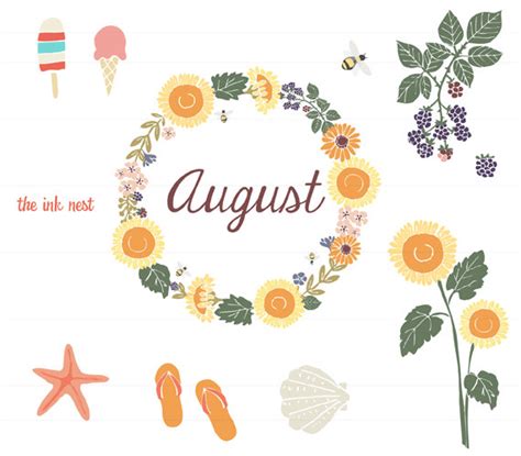 Free August Clipart