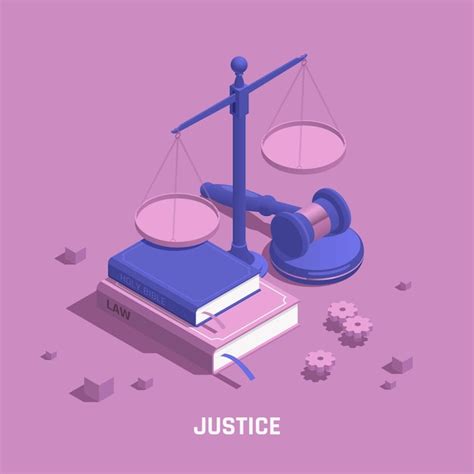 Изометрические иллюстрации правосудия | Бесплатно векторы