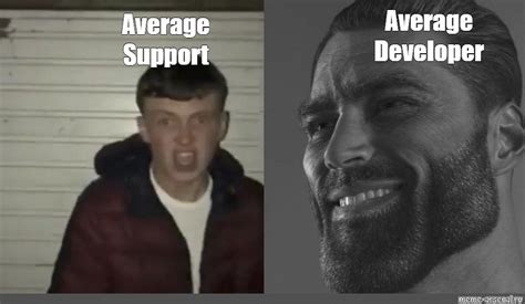 Комикс мем Average Developer Average Support Комиксы Meme